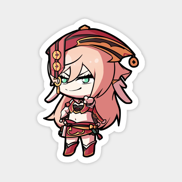 Chibi Yanfei - Genshin Impact - Genshin Impact - Magnet | TeePublic