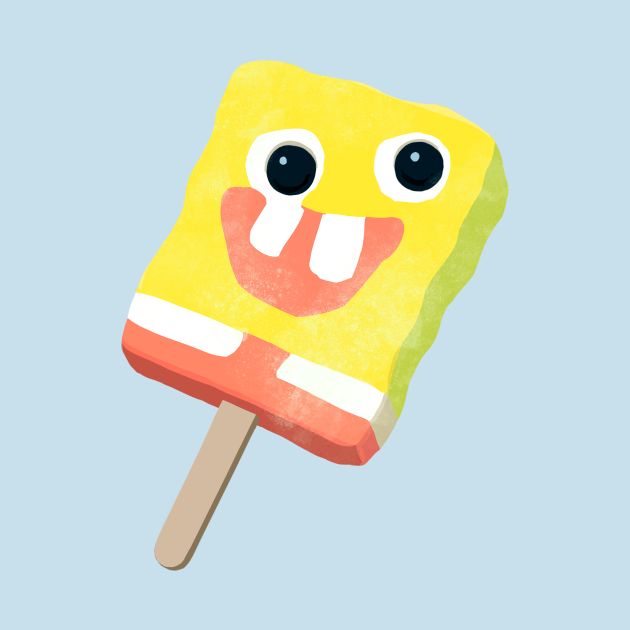 Sponge Popsicle Design Sticker - Spongebob - T-Shirt | TeePublic