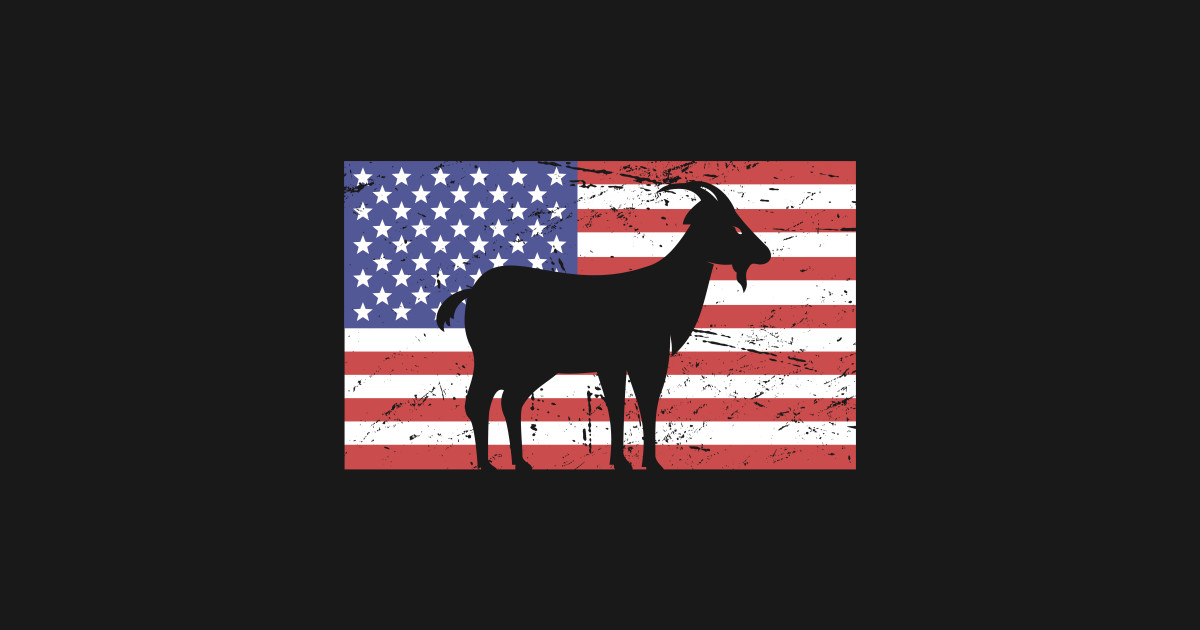 United States –– American Flag & Goat - Goat - T-Shirt | TeePublic