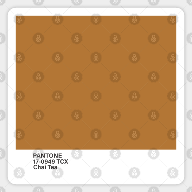 pantone 17-0949 TCX Chai Tea - Pantone Color - Sticker | TeePublic