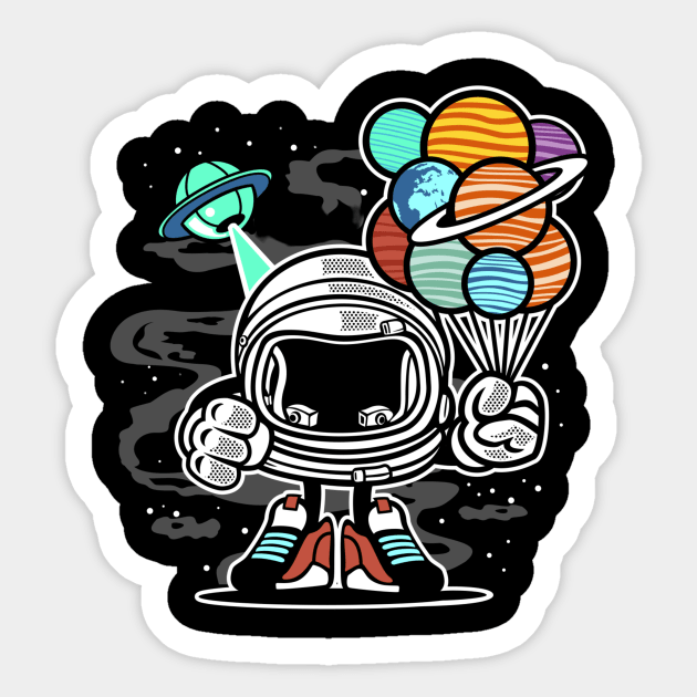 Space man design - Space - Sticker | TeePublic
