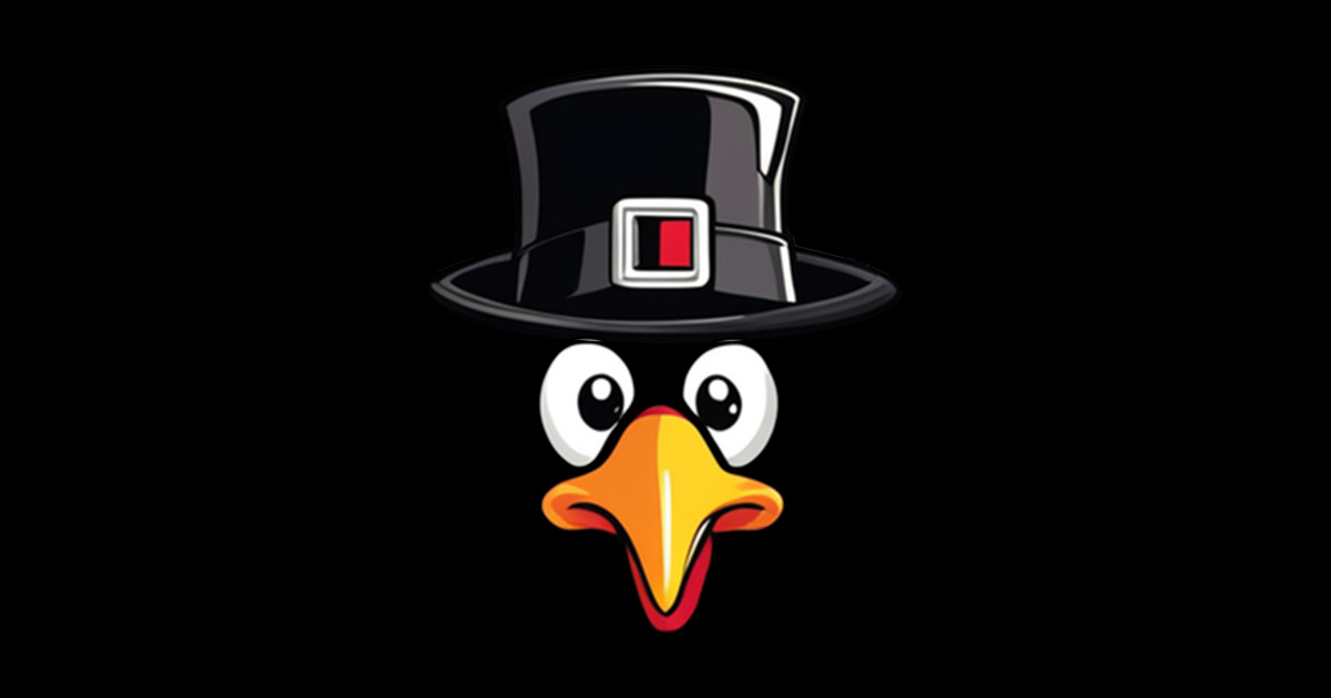 Turkey head face with pilgrim head thanksgiving design - Turkey Face ...