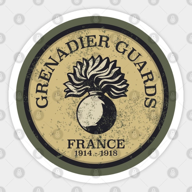 WW1 Grenadier Guards (distressed) - British Army Foot Guards - Sticker ...