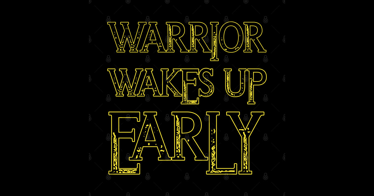 Warrior spirit design - Early Riser - Sticker | TeePublic