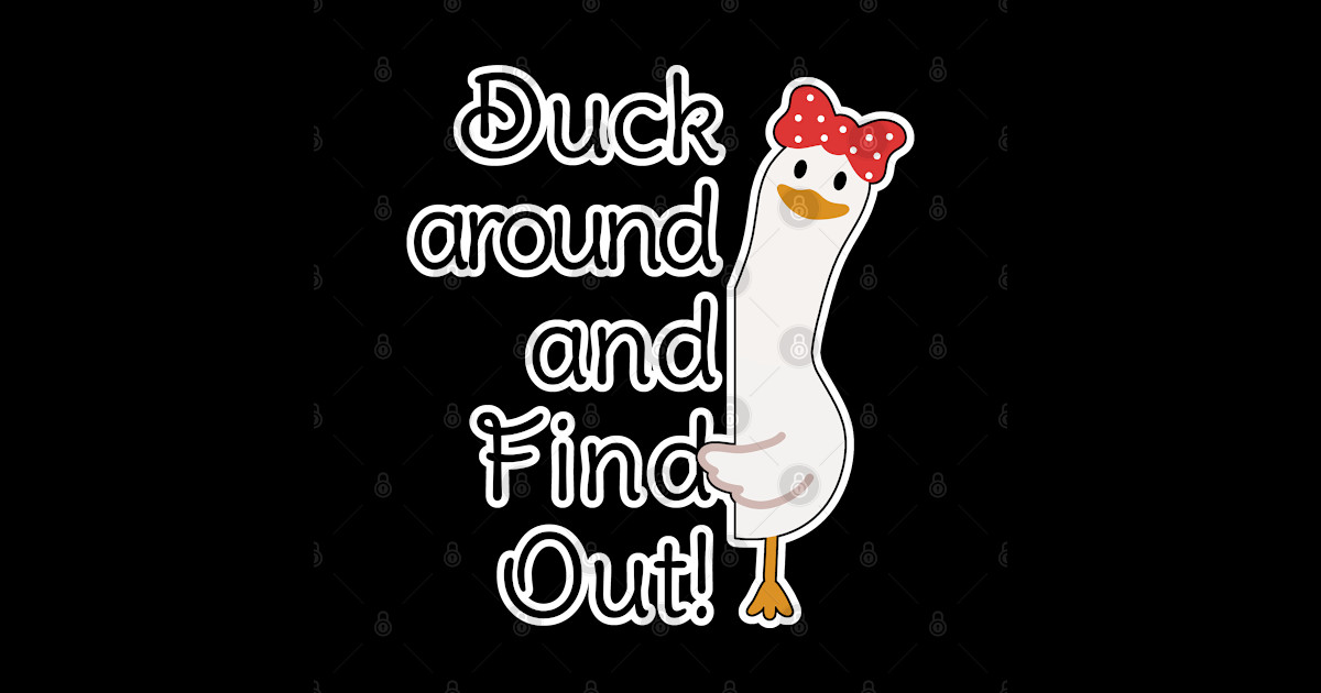 Duck around and find out - Duck Around And Find Out - Sticker | TeePublic