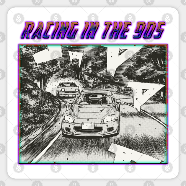 Racing in the 90s #1 - Initial D - Sticker | TeePublic