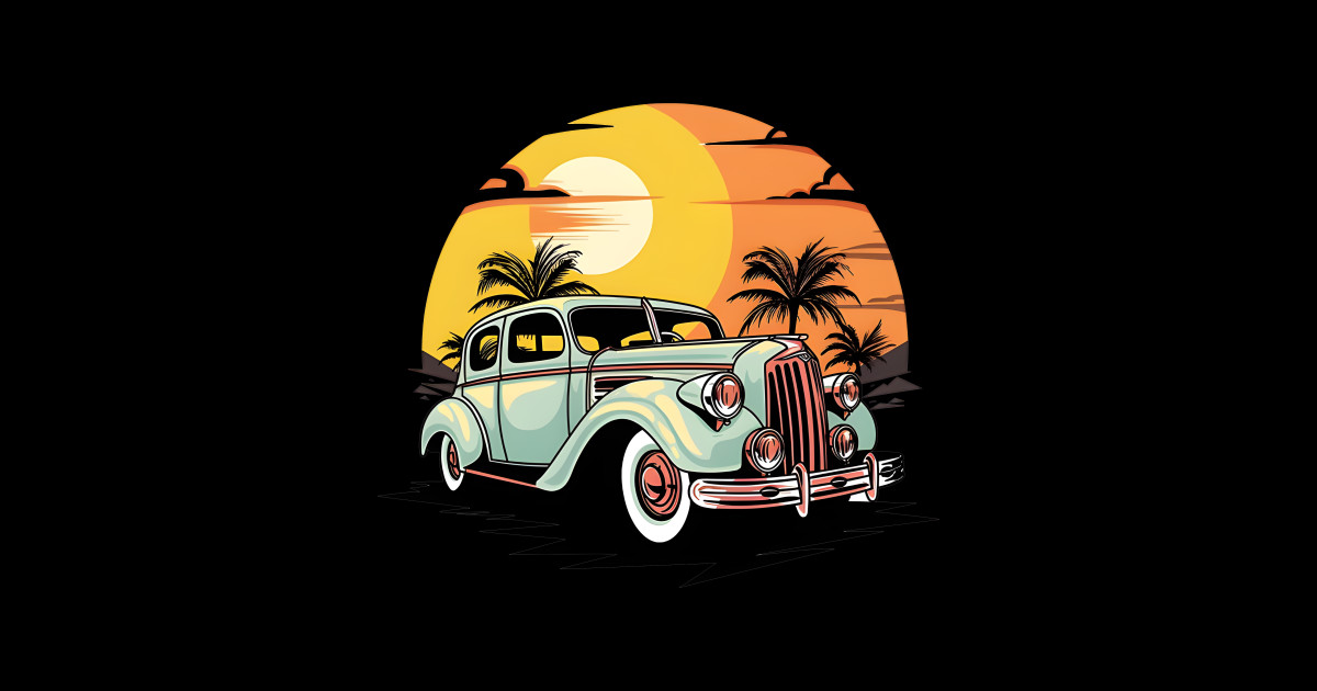 Vintage classic Car Designs - Classic Car - Sticker | TeePublic