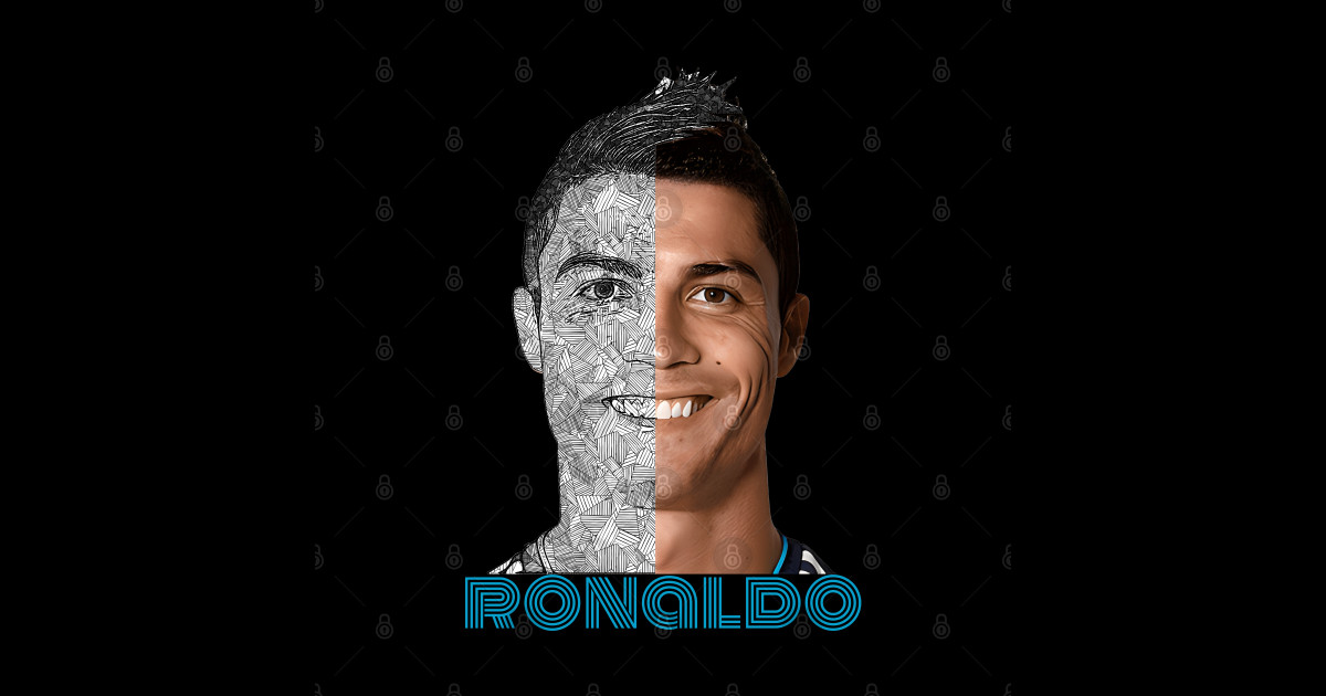 CR7 Line Art - Cristiano Ronaldo - Sticker | TeePublic