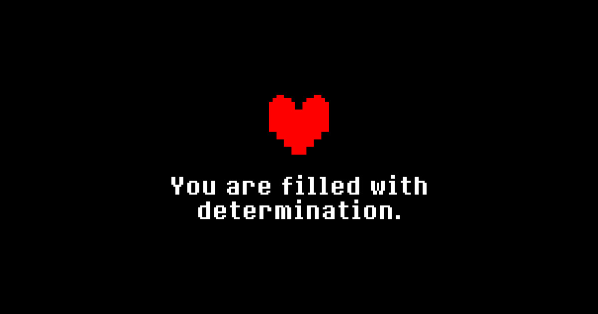 Undertale - Determination heart - Undertale - Sticker | TeePublic