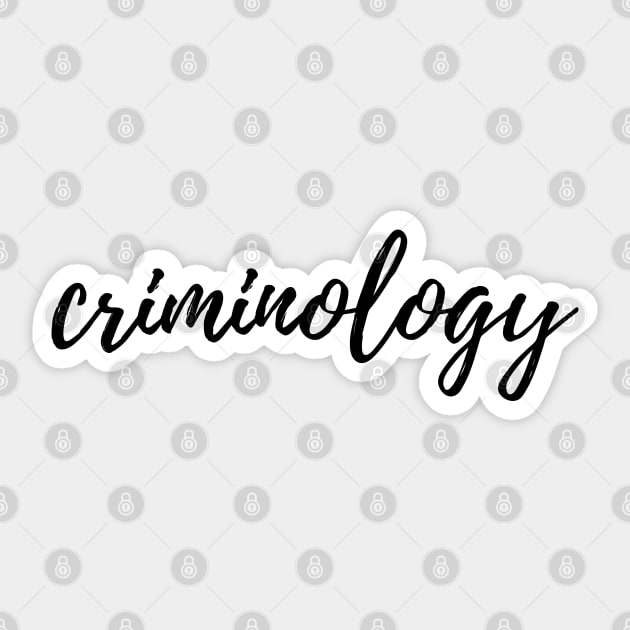 Criminology Binder Label - Binder Label - Sticker | TeePublic