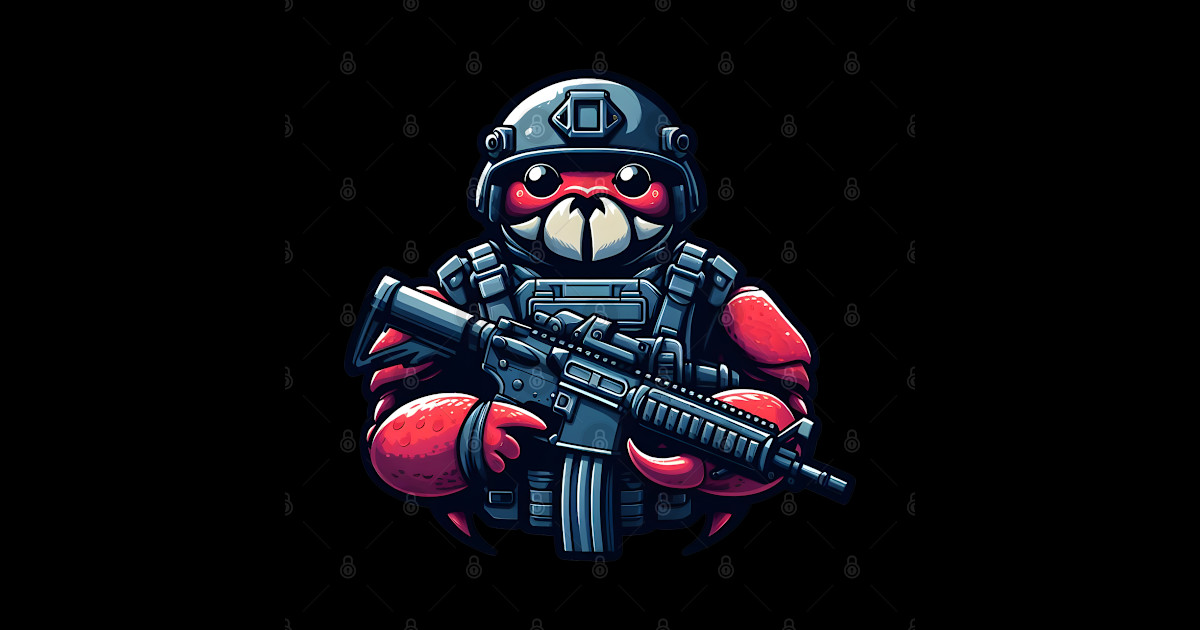 Tactical Crab - Crab - Sticker | TeePublic