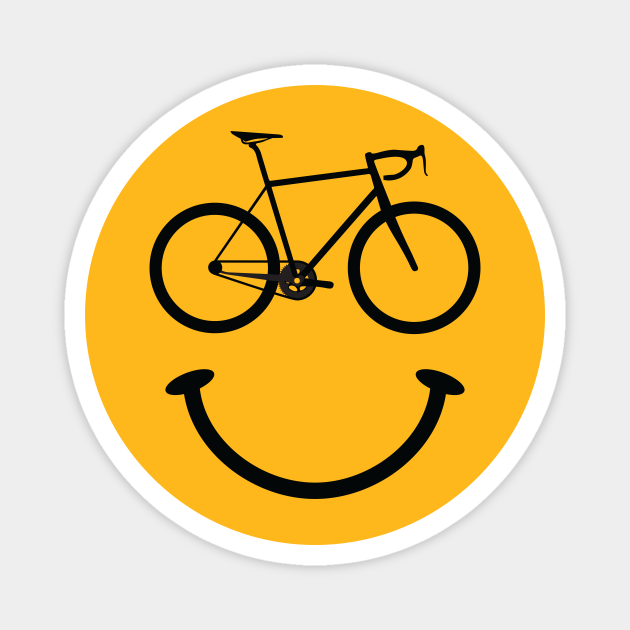 Bicycle Smiley Face - Ride - Magnet | TeePublic