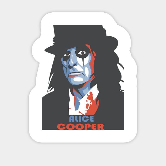 Alice Cooper artwork poster - Alice Cooper - Sticker | TeePublic