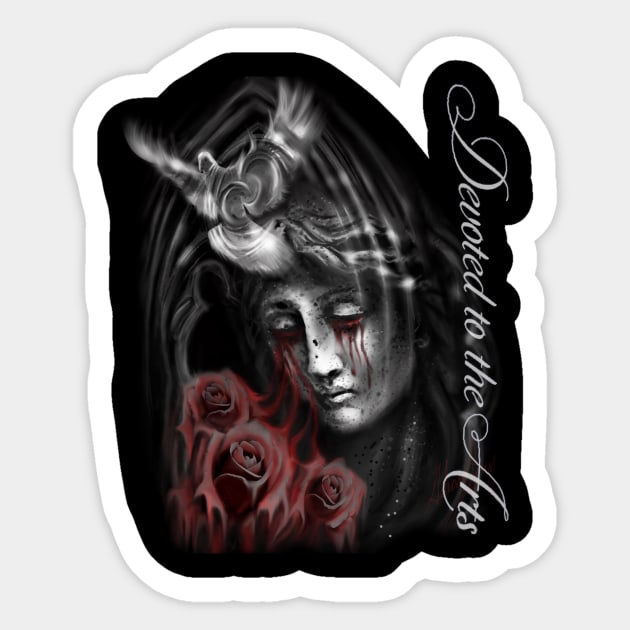 Crying Red Roses - Tattoo - Sticker | TeePublic