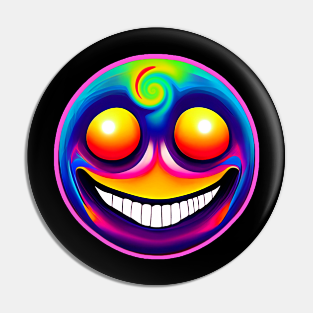 Psychedelic Emoji Smiling Happy Face - Psychedelic Emoji Smile Happy ...