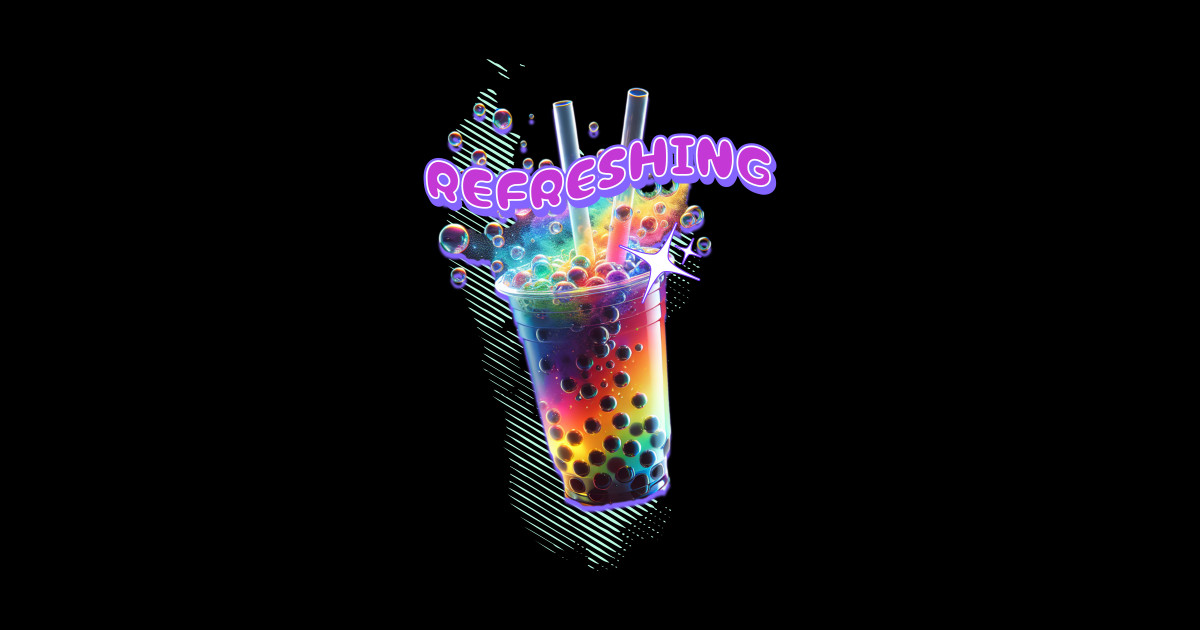 Rainbow Boba Tea - Refreshing - LGBTQ - Lgbtq Rainbow - Sticker | TeePublic
