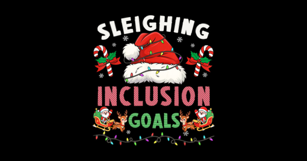 Sleighing Inclusion Christmas Design - Inclusion Theme - Sticker ...