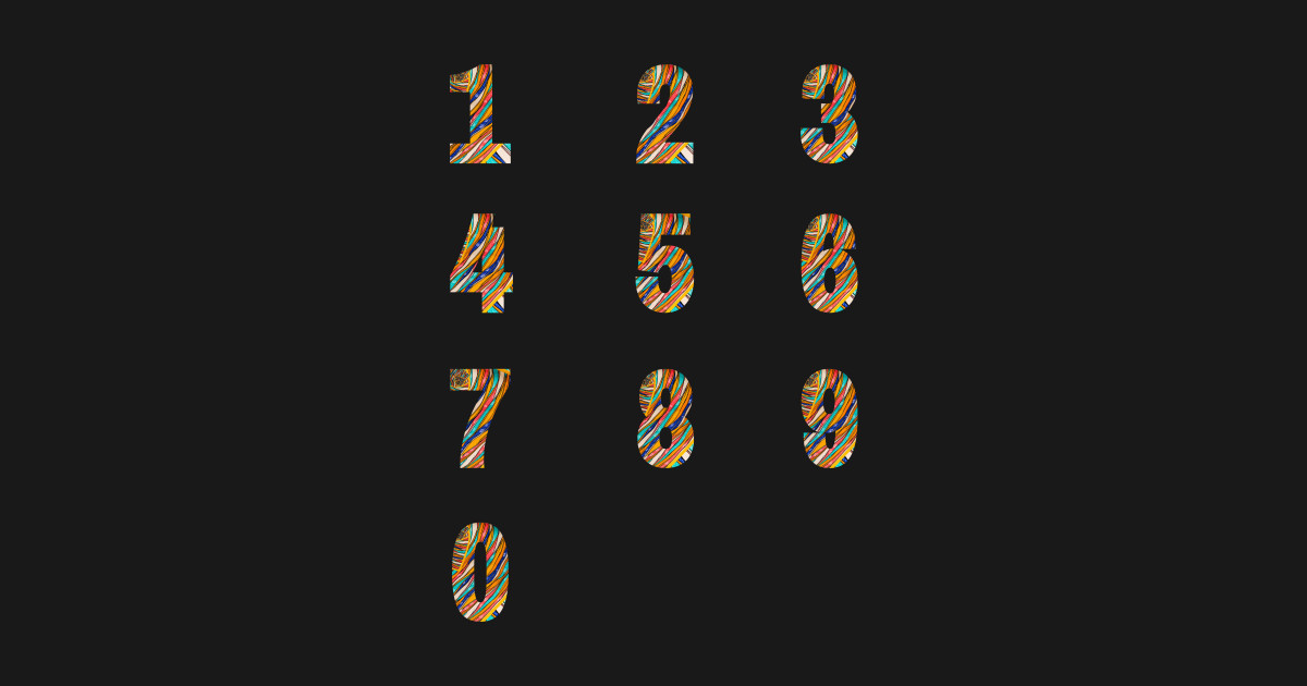 Zebra Colorful Pattern Numberblocks For Kids - Numberblocks - T-Shirt ...