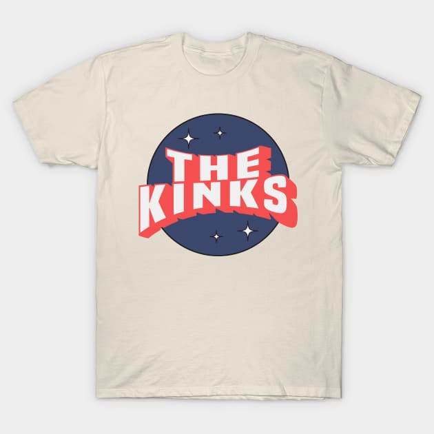 The Kinks - Colorful Layered Retro Letters - The Kinks - T-Shirt ...