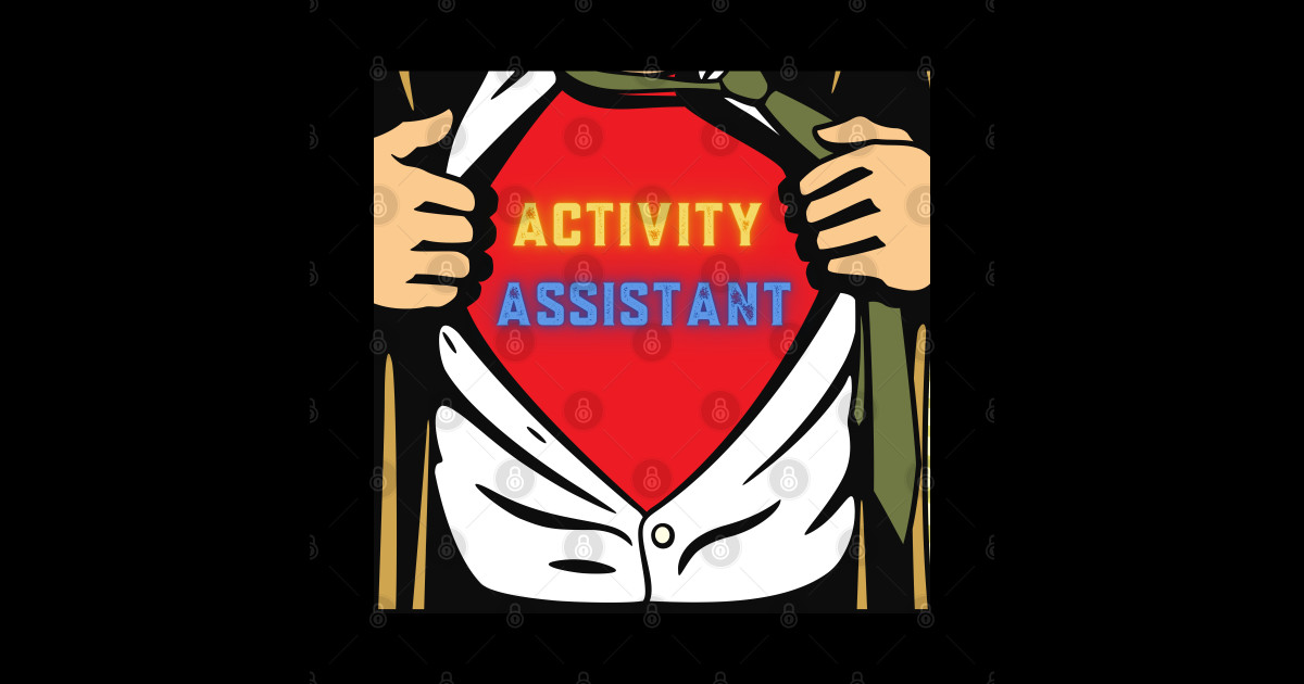Activity Assistant Superhero - Activity Assistant - Sticker | TeePublic