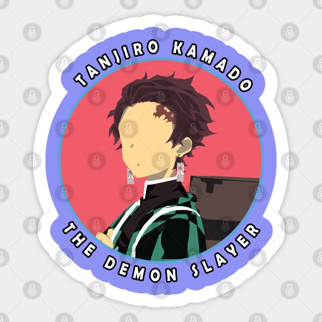 Tanjiro In Circle - Anime And Manga - Sticker | TeePublic