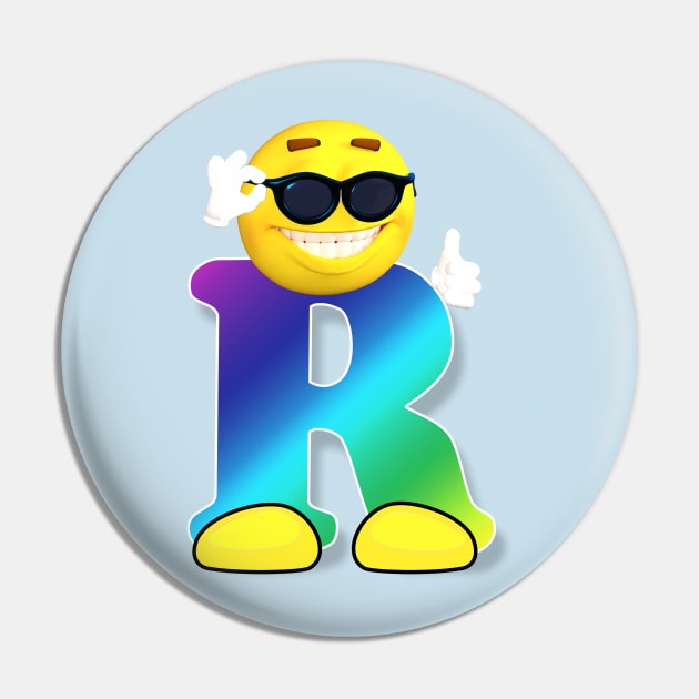 Letter R Alphabet Smiley Monogram Face Emoji Shirt for Men Women Kids ...