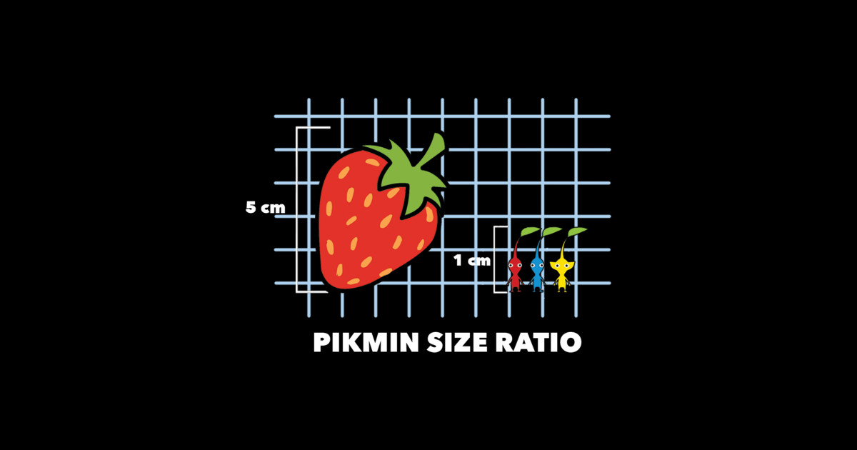 Pikmin Size Ratio - Pikmin - Sticker | TeePublic