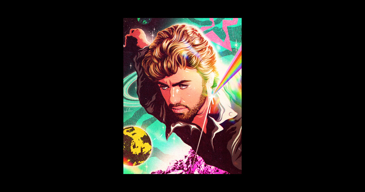 GALACTIC GEORGE - George Michael - Sticker | TeePublic