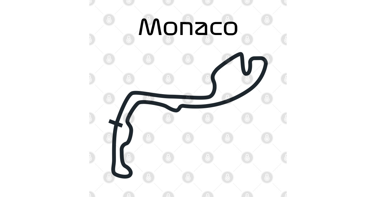 F1 monaco track design - F1 Tracks - T-Shirt | TeePublic