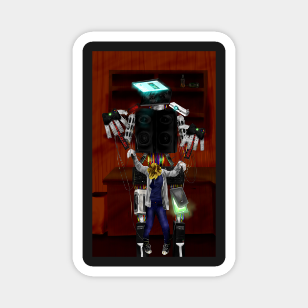 All Hail Our Robot Overlords - Over - Magnet | TeePublic