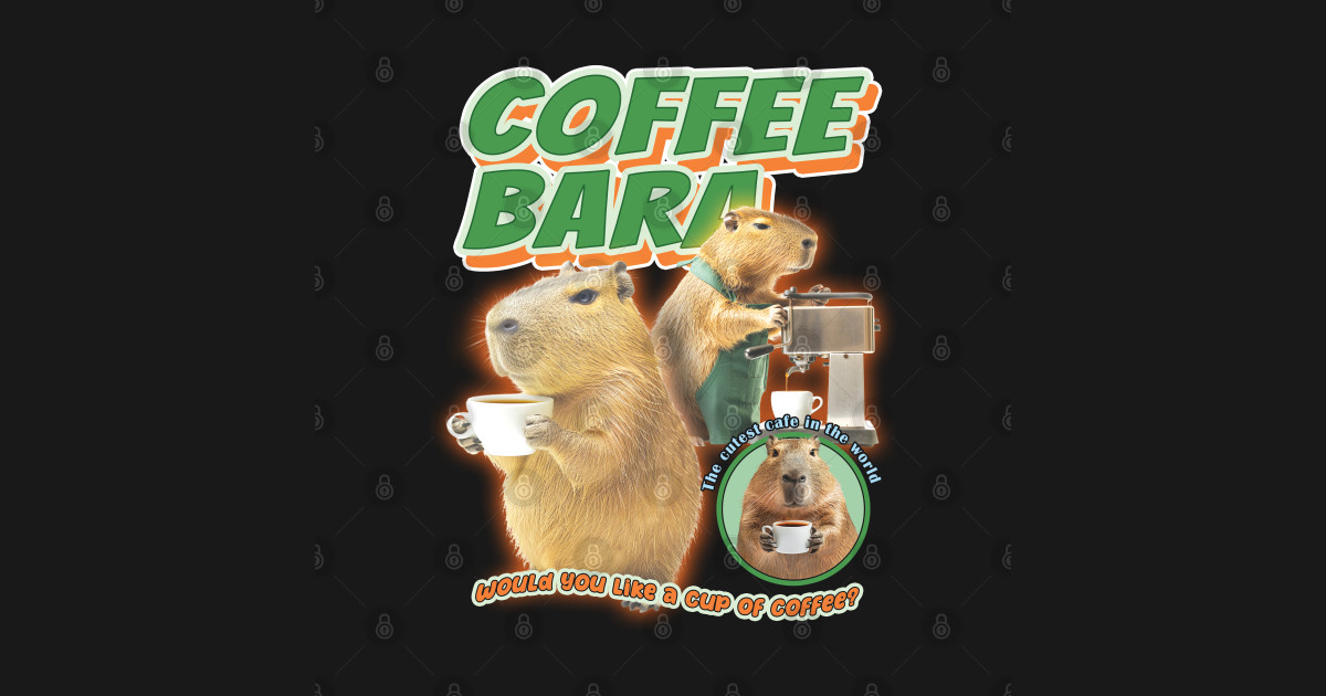 Coffeebara Capybara - Capybara - T-Shirt | TeePublic