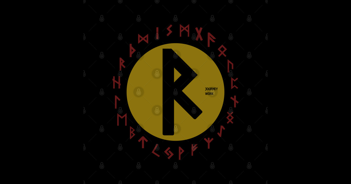 Yellow Raidho Elder Futhark | Viking Rune Symbol - Viking Symbols ...