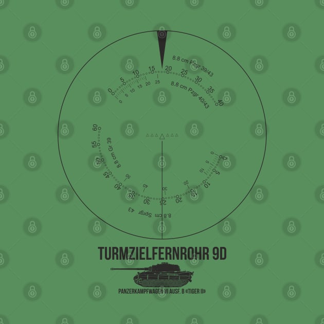Turmzielfernrohr 9d sight of the German Tiger II tank. on light - Ww2 ...