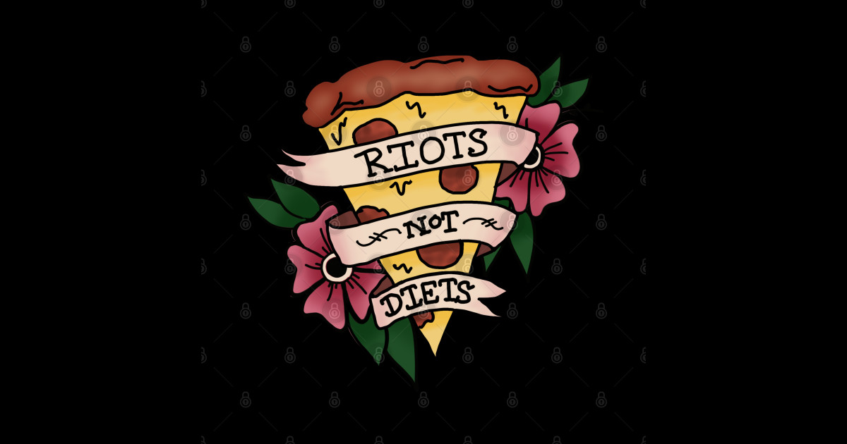 Riots Not Diets - Body Positivity - Sticker | TeePublic