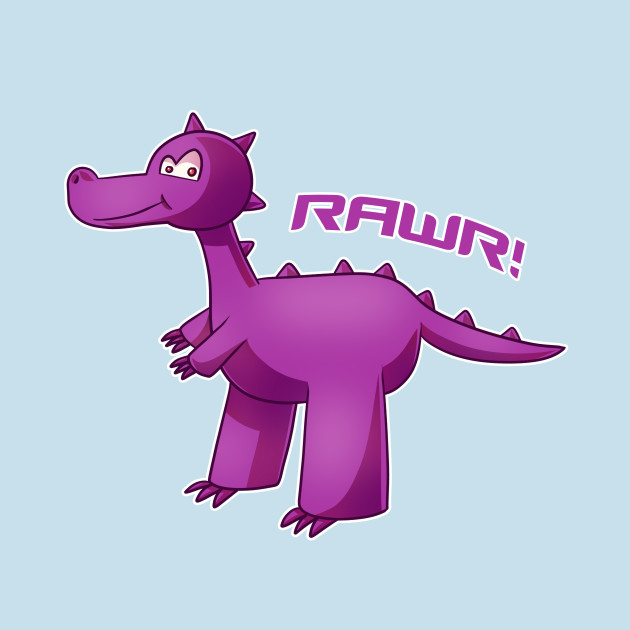 Purple T-Rex - Dinosaur - T-Shirt | TeePublic