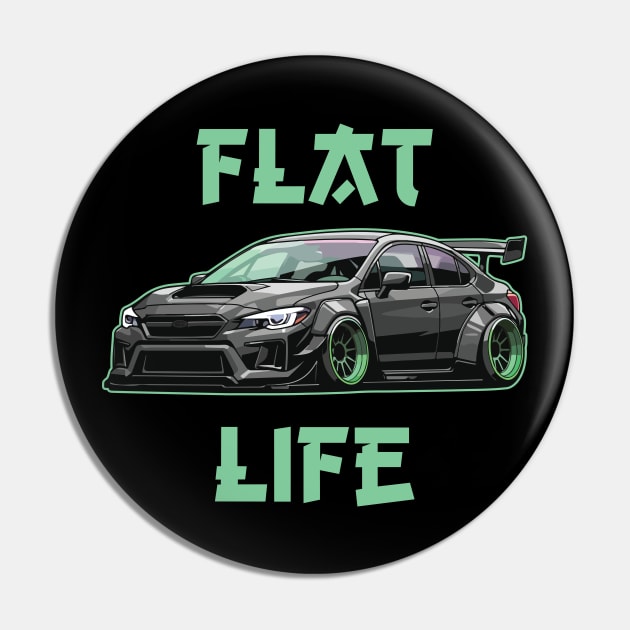 Subaru STI Car Art - Impreza WRX Flat Four Widebody Modified JDM Car ...