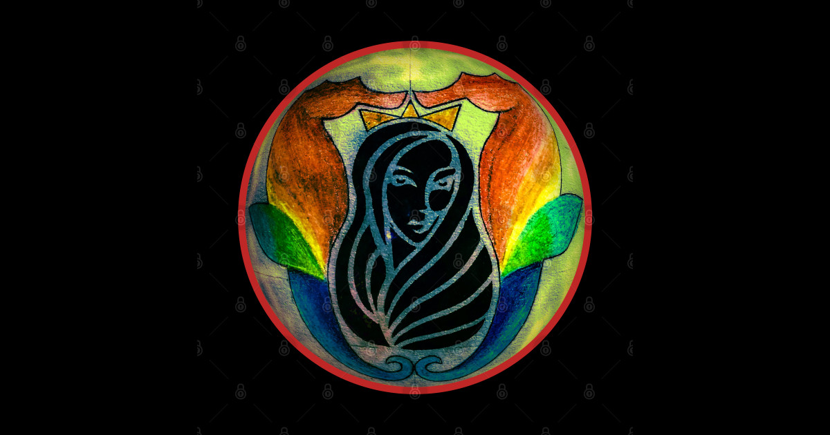 Queen with a crown guarded by a seahorse - Crown - Sticker | TeePublic