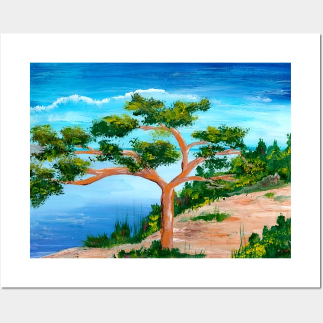 Solitary pine tree at the beach in coastal landscape - Coastal ...