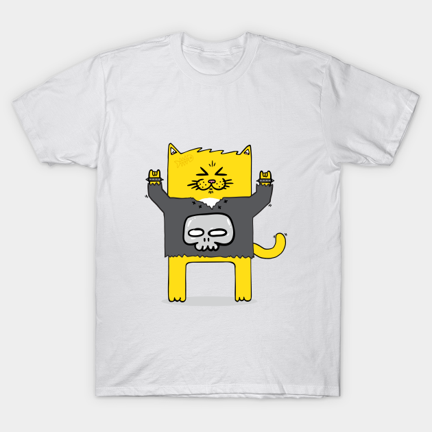 Rocker cat - Rock - T-Shirt | TeePublic
