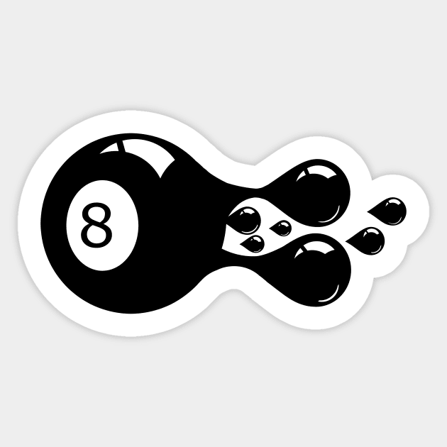 Liquid 8 Ball - Eight Ball - Sticker | TeePublic