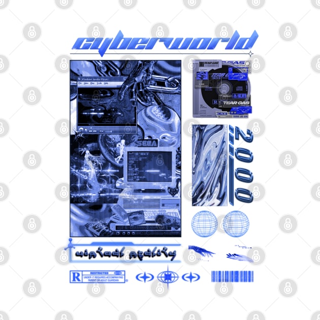 Cybercore World Y2K Design - Cybercore - T-Shirt | TeePublic