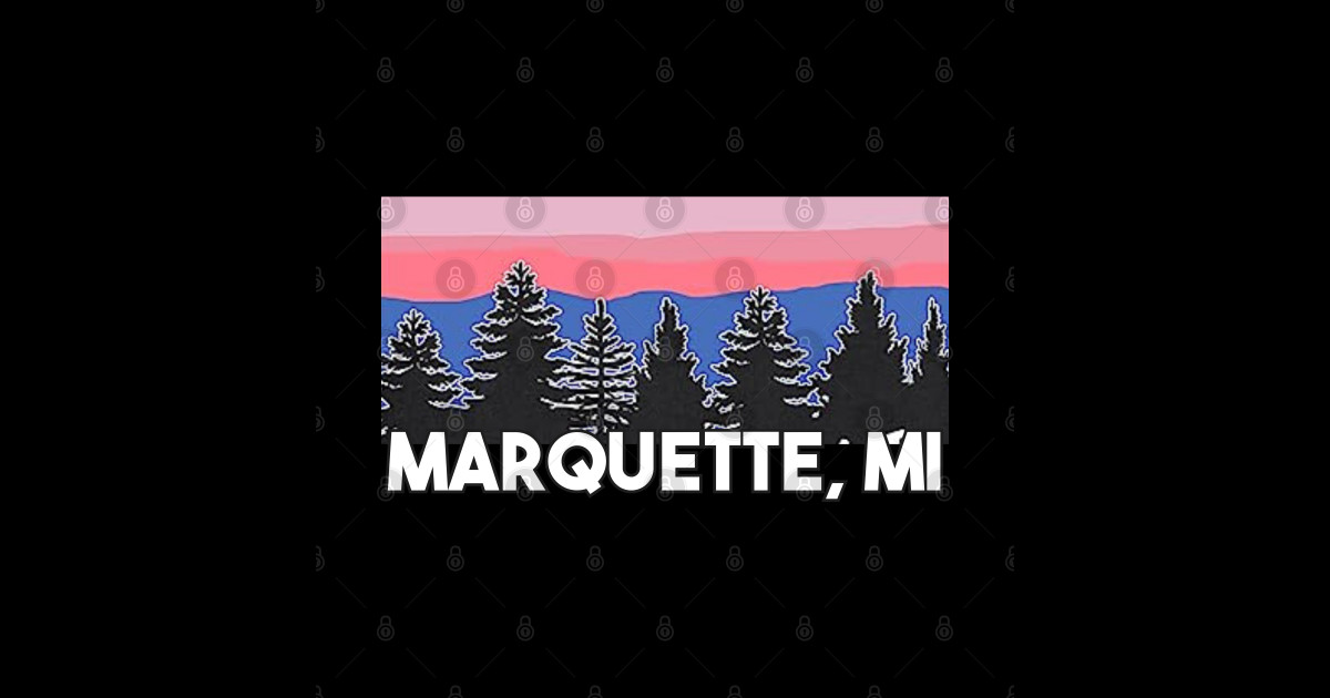 Yooper Life Marquette MI Blush Sunset Pine Tree Sunset T-Shirt - Yooper ...