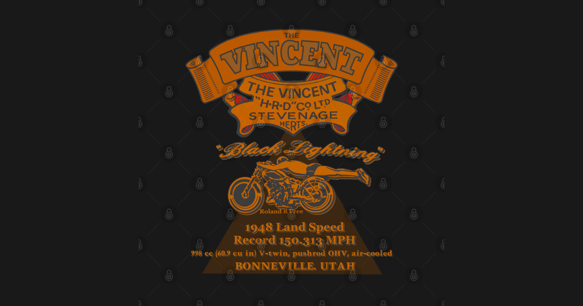 The Vincent Black Lightning Motorcycle - Motorcycles - T-Shirt | TeePublic