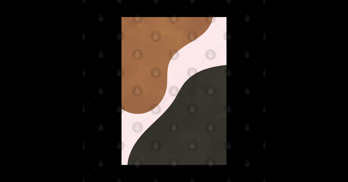 Neutral Wall Art, Scandinavian Print - Blobs - Sticker | TeePublic