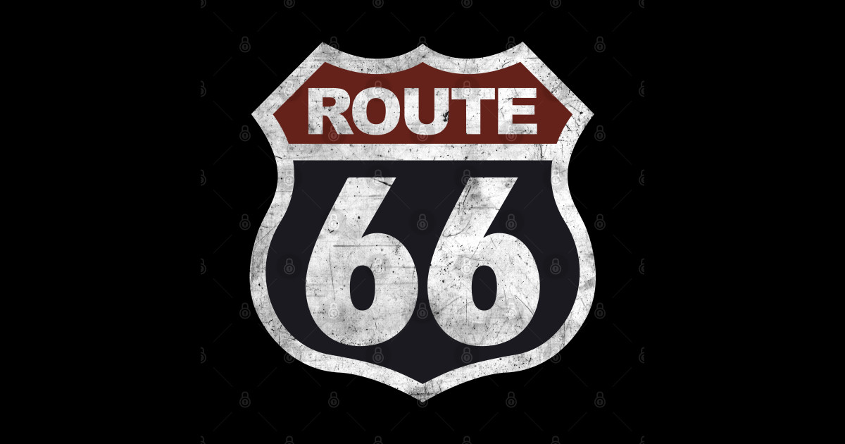 Historic Route 66 Vintage - Route 66 - Sticker | TeePublic