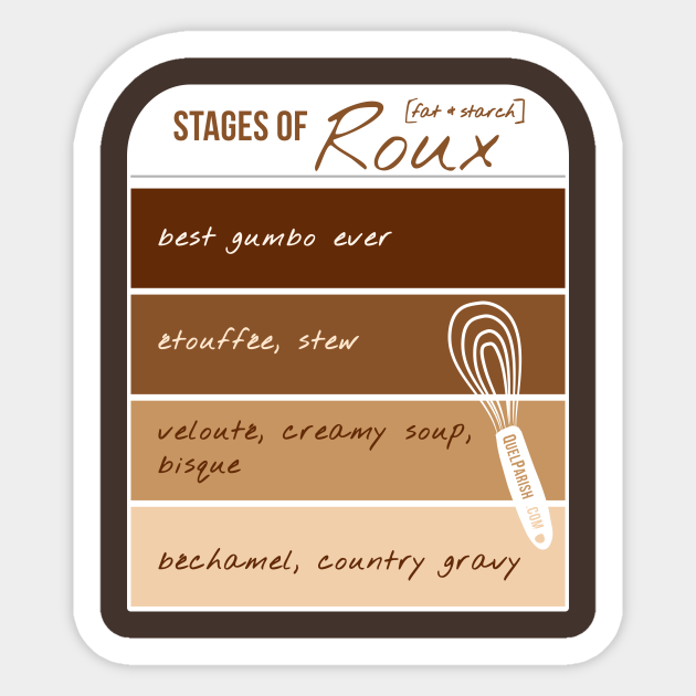 Stages of Roux - Southern Food - Sticker | TeePublic