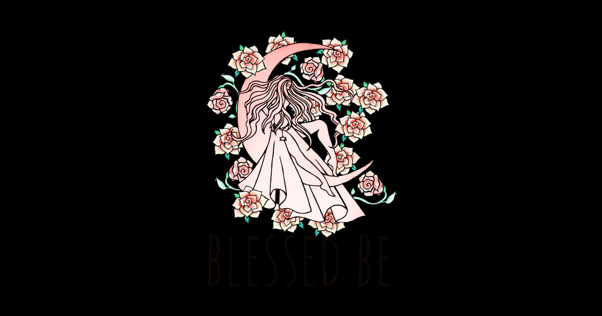 Blessed Be Moon Goddess - Blessed Be - Sticker | TeePublic