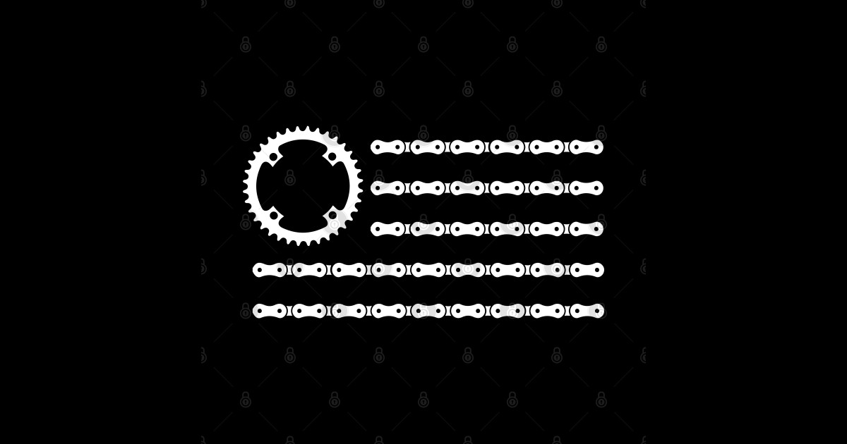 Sprocket Flag - Bike - Sticker | TeePublic