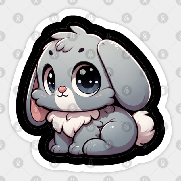 Adorable Cartoon Bunny - Adorable Cartoon Bunny - Sticker | TeePublic