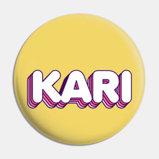 Pink Layers Kari Name Label Pins and Buttons for Sale | TeePublic